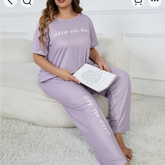 Intimates & Sleepwear | Nwt Loungewear Or Pajama Set Purple So Cute ...